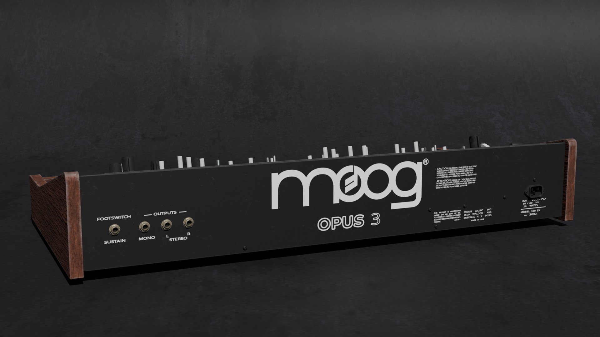 Synthesizer Moog Opus 3 3D Model - TurboSquid 2405266