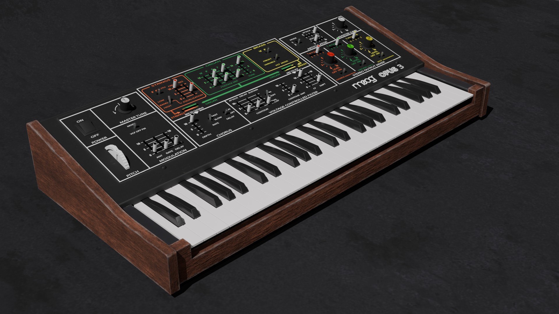 Synthesizer Moog Opus 3 3D Model - TurboSquid 2405266