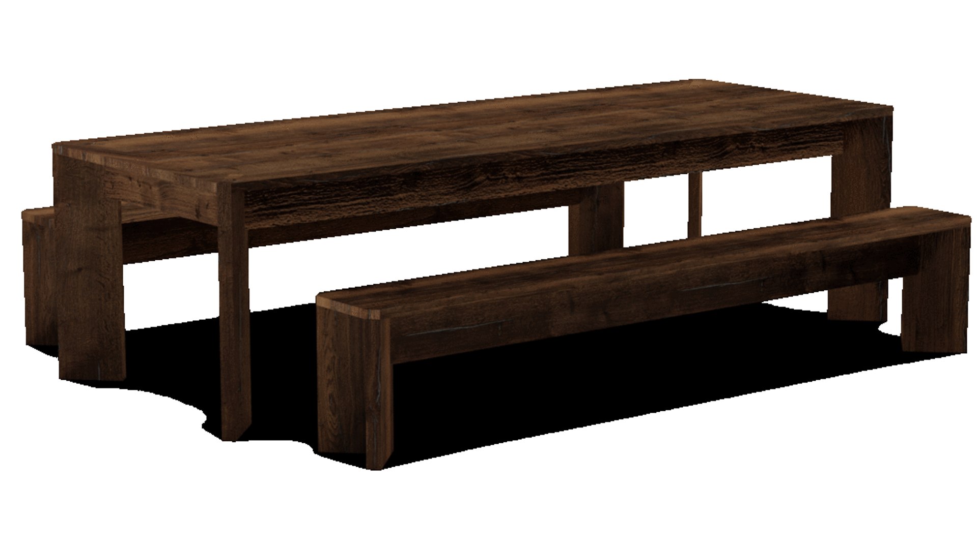 3D Model Rustic Dining Table - TurboSquid 2241019