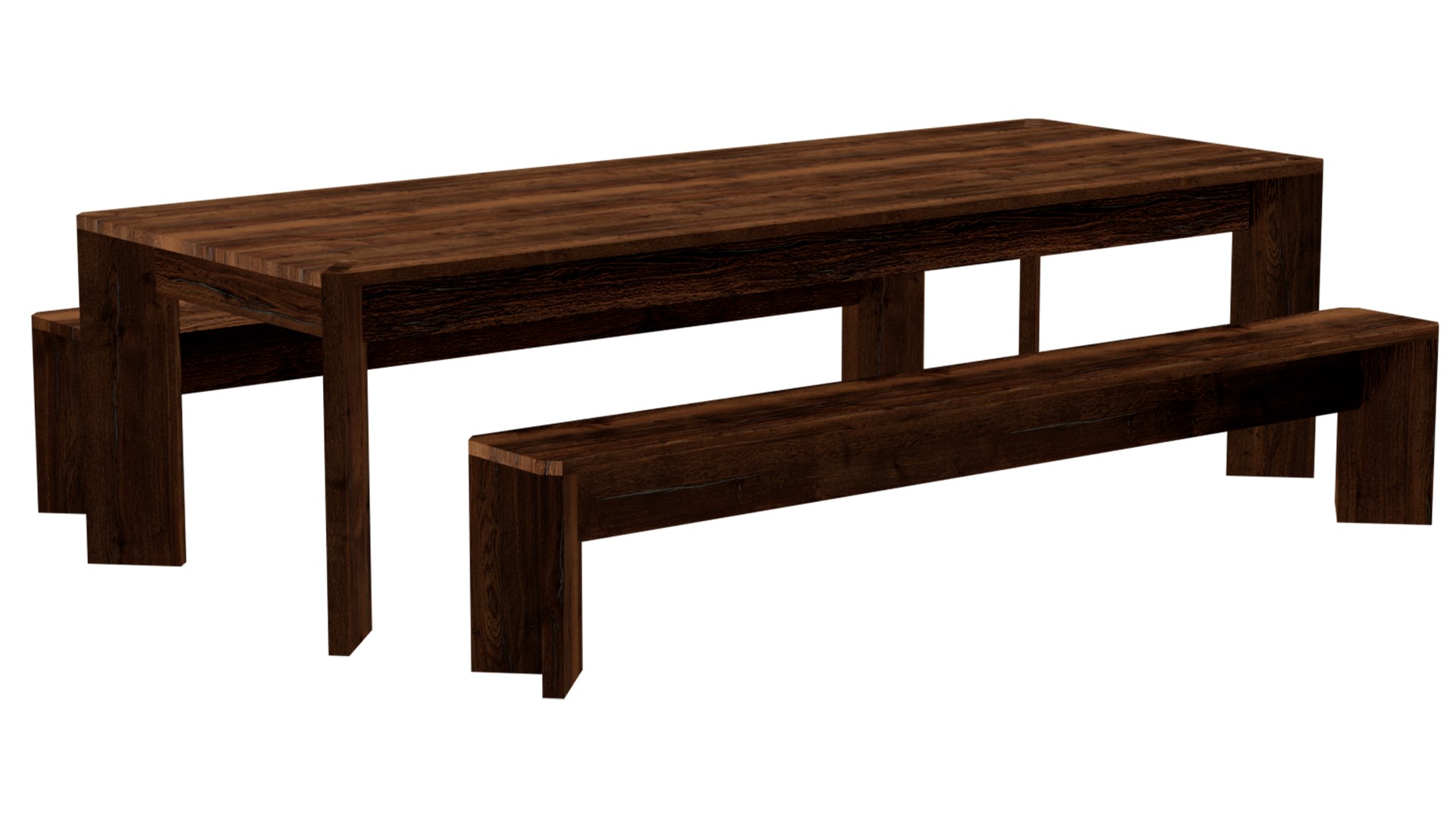 3D Model Rustic Dining Table - TurboSquid 2241019