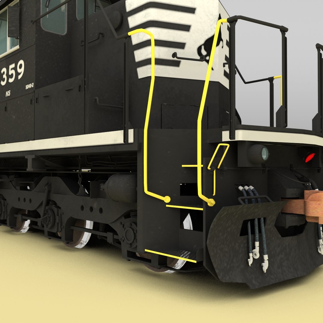 Emd Sd40-2 Engines Ns 3d Max