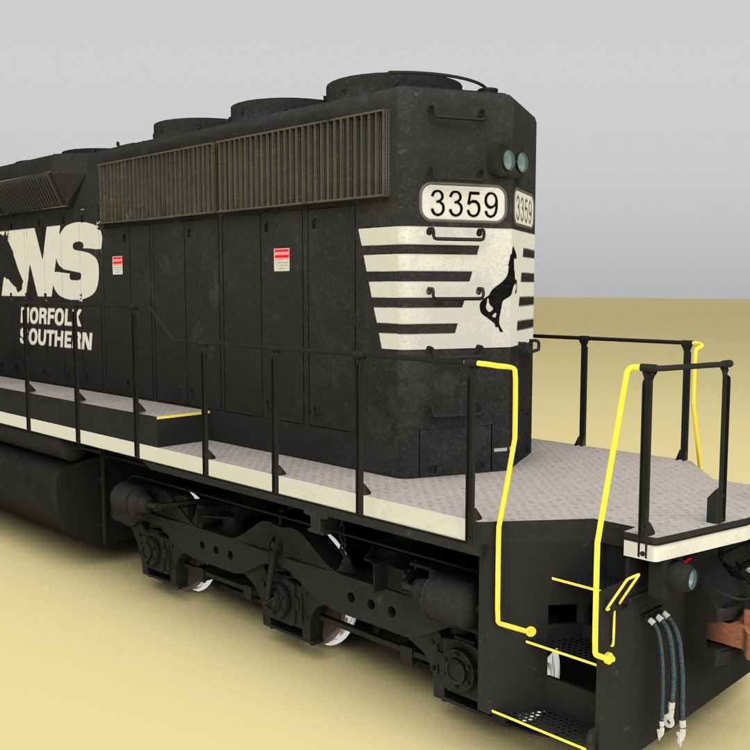 Emd Sd40-2 Engines Ns 3d Max