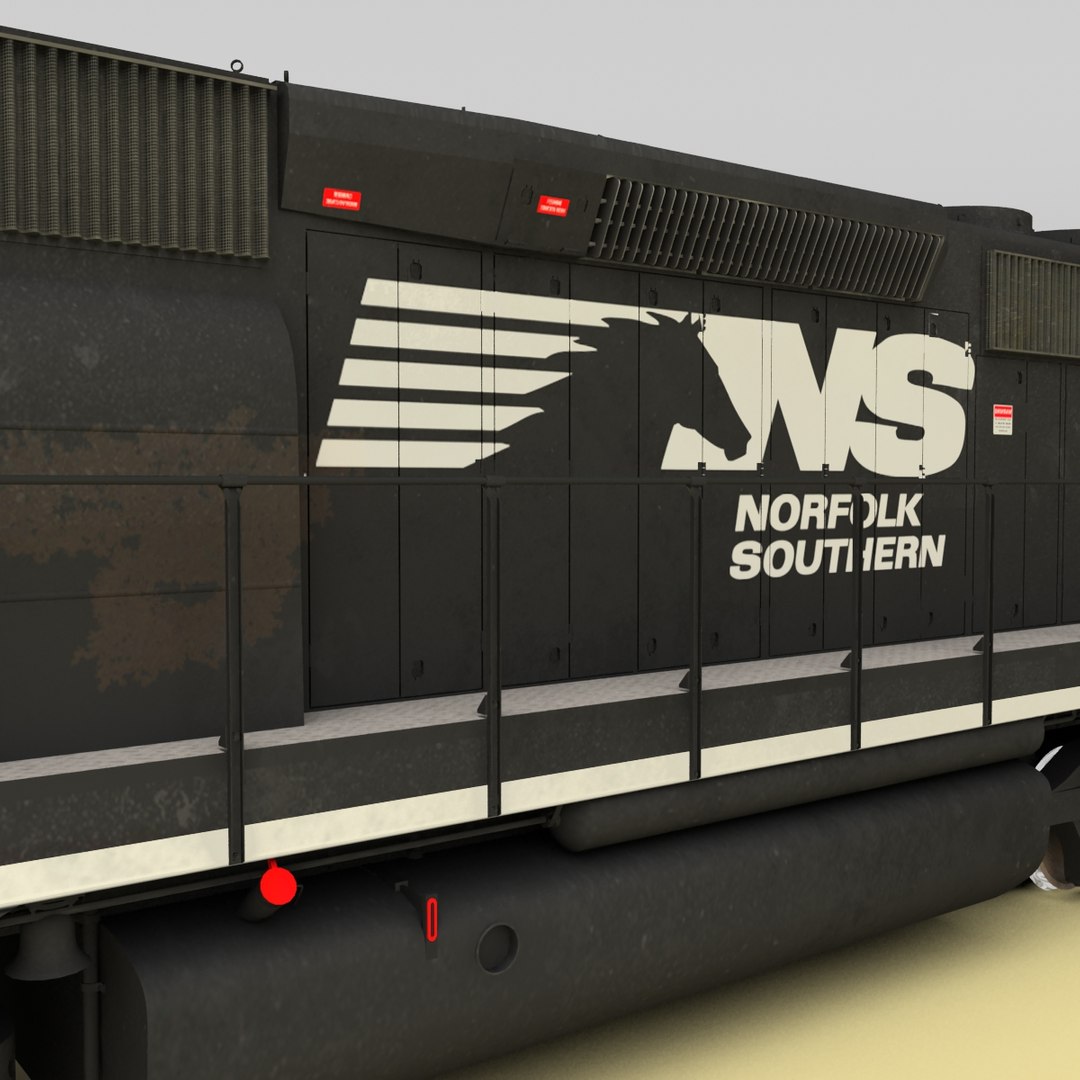 Emd Sd40-2 Engines Ns 3d Max