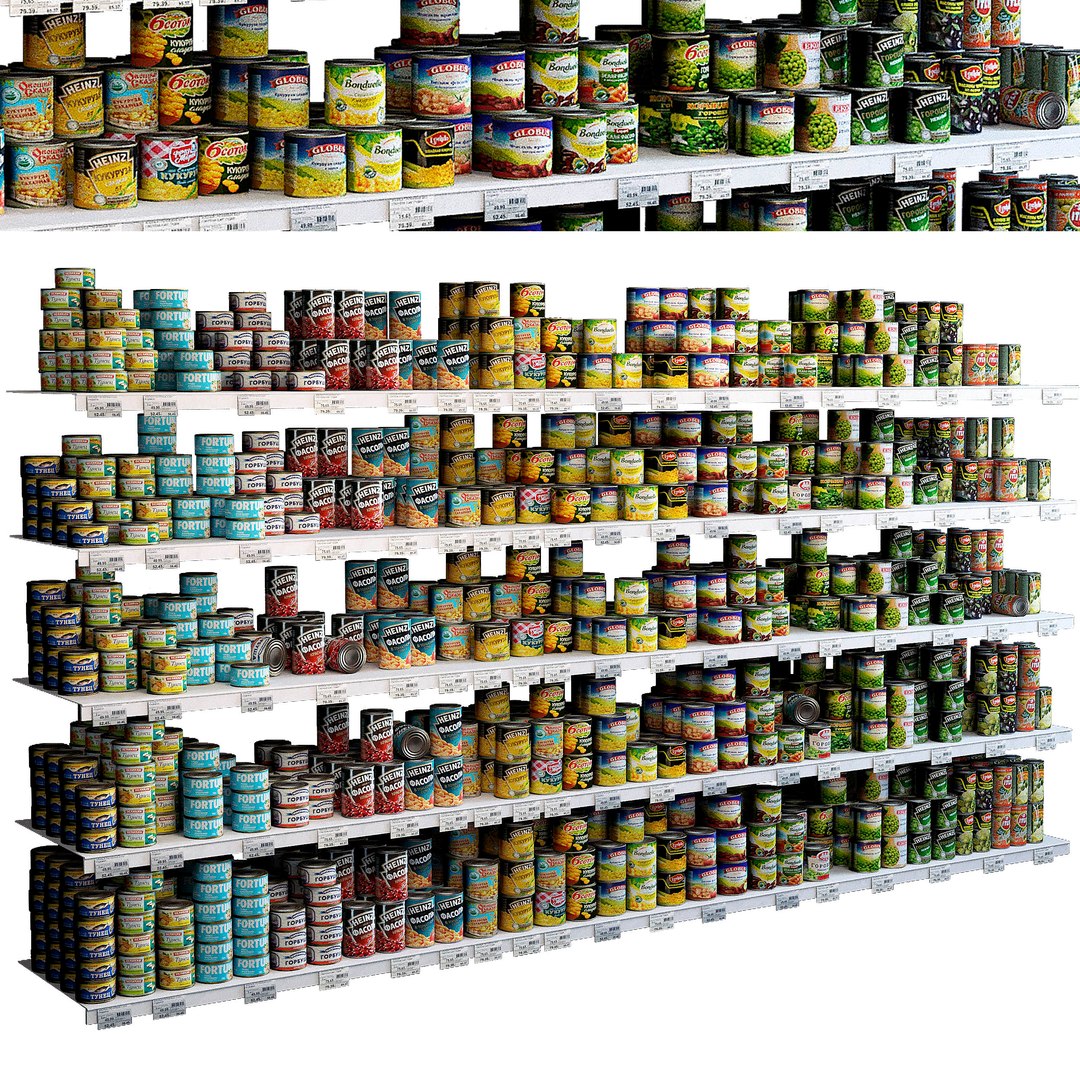 3D Showcase 004 Canned Food - TurboSquid 1439288