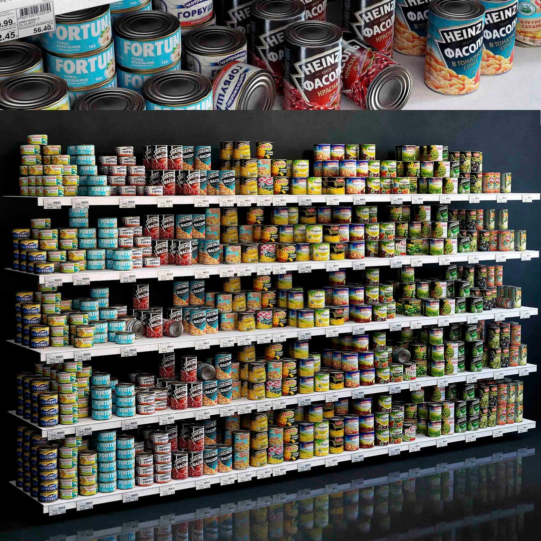 3D Showcase 004 Canned Food - TurboSquid 1439288