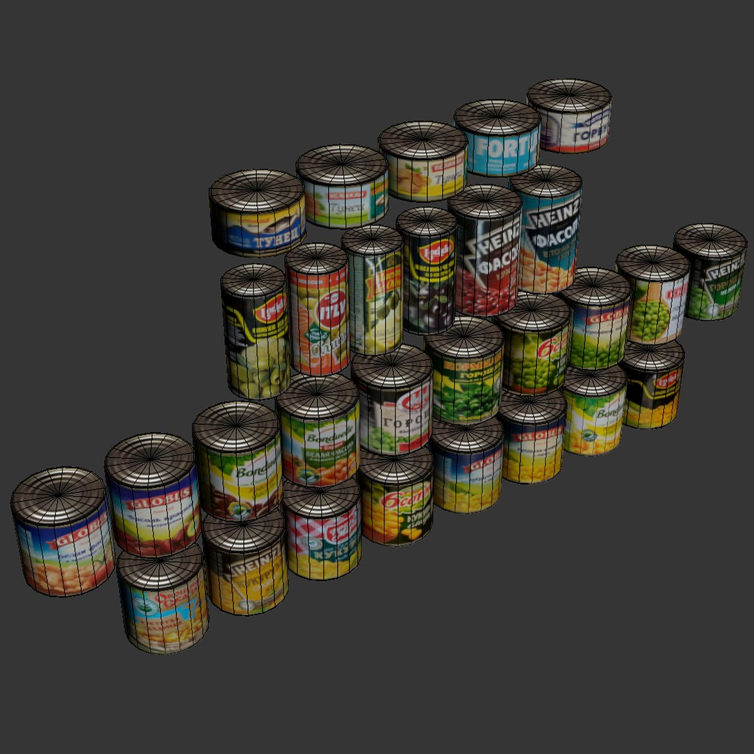 3D Showcase 004 Canned Food - TurboSquid 1439288