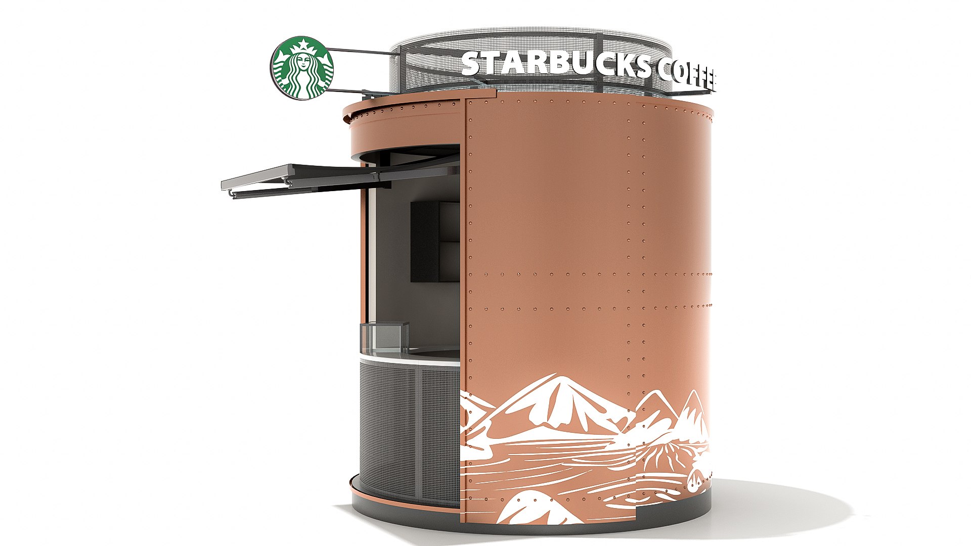 3D Starbucks Kiosk Model - TurboSquid 1393589