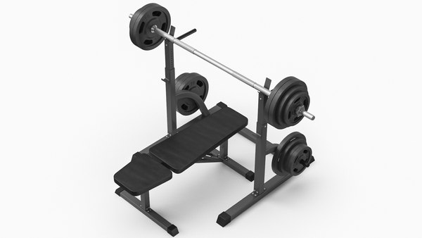 modelo 3d Press De Banca Con Barra 02 - TurboSquid 2092132