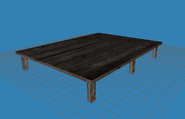 simple platform tables pontoons 3d model