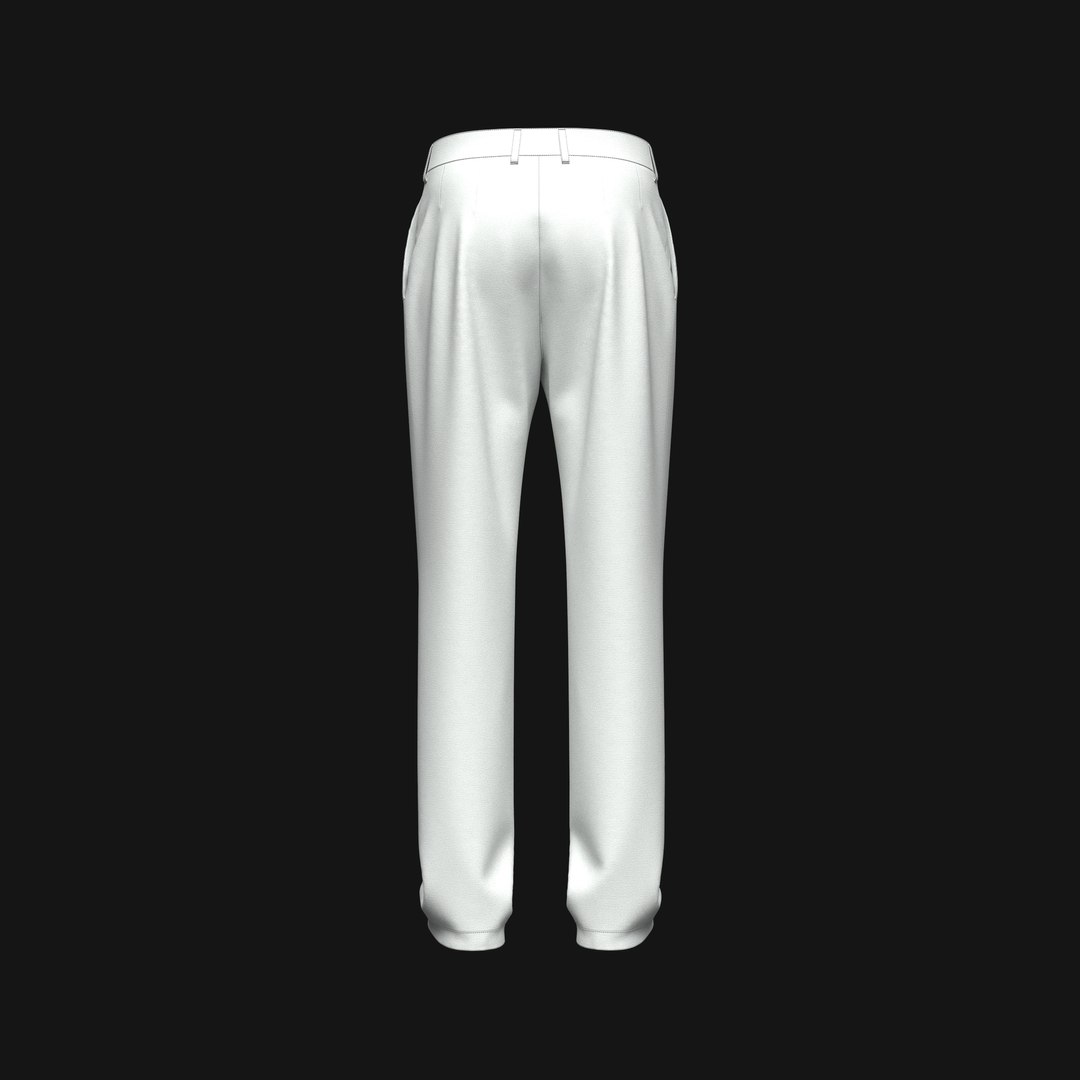 3D Mens Double Pleat Pant 3d Model Model - TurboSquid 2206651