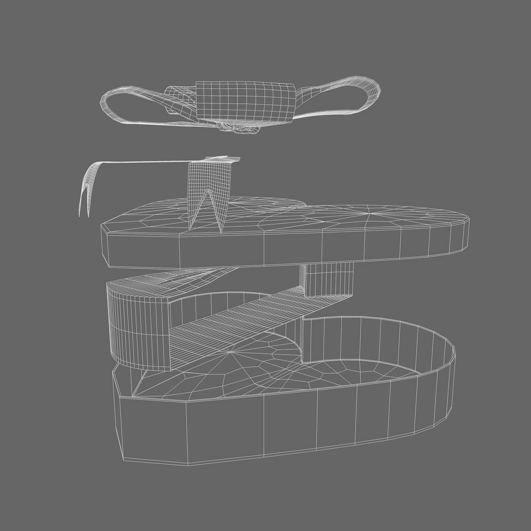 3d model heart box gift