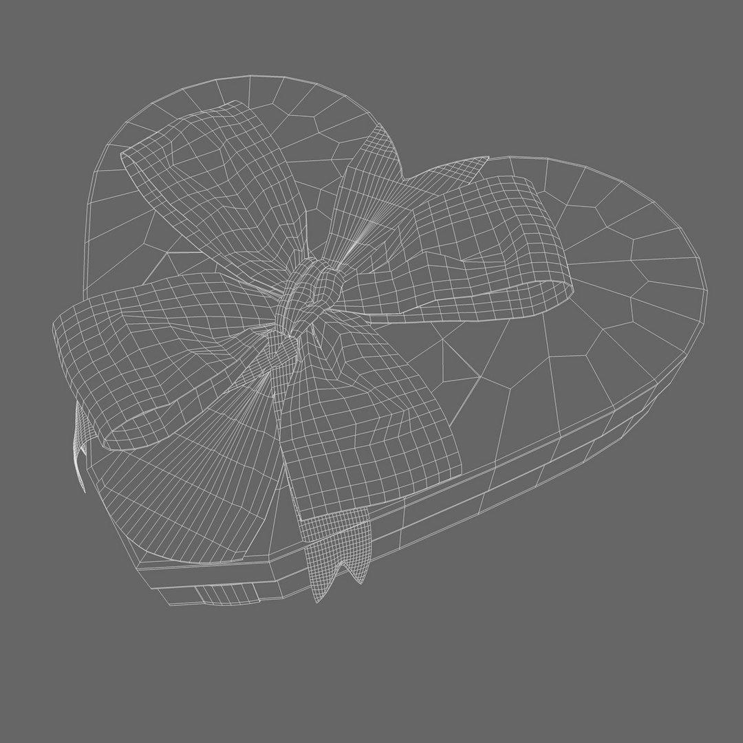 3d model heart box gift