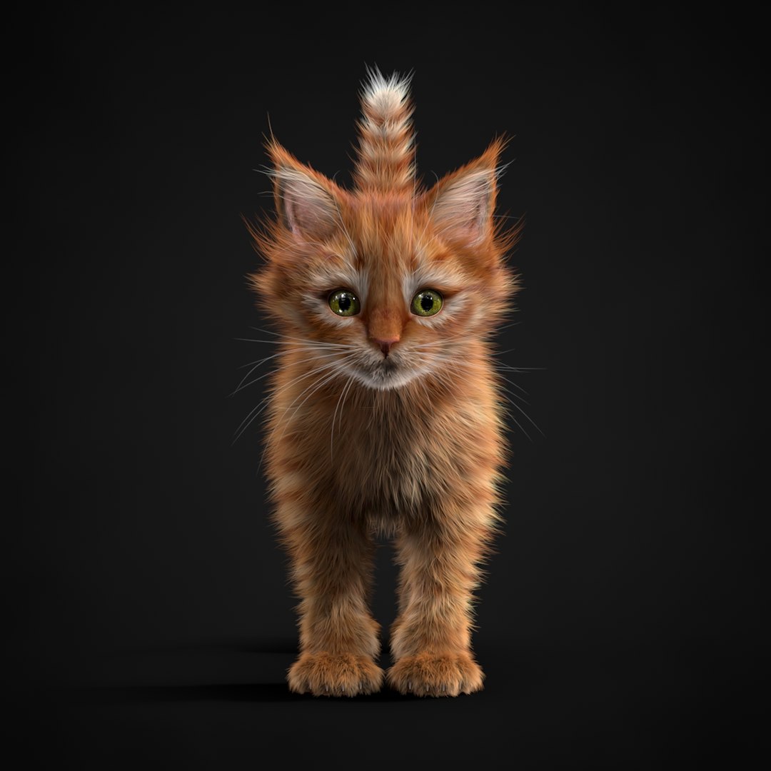 3ds max kitten red