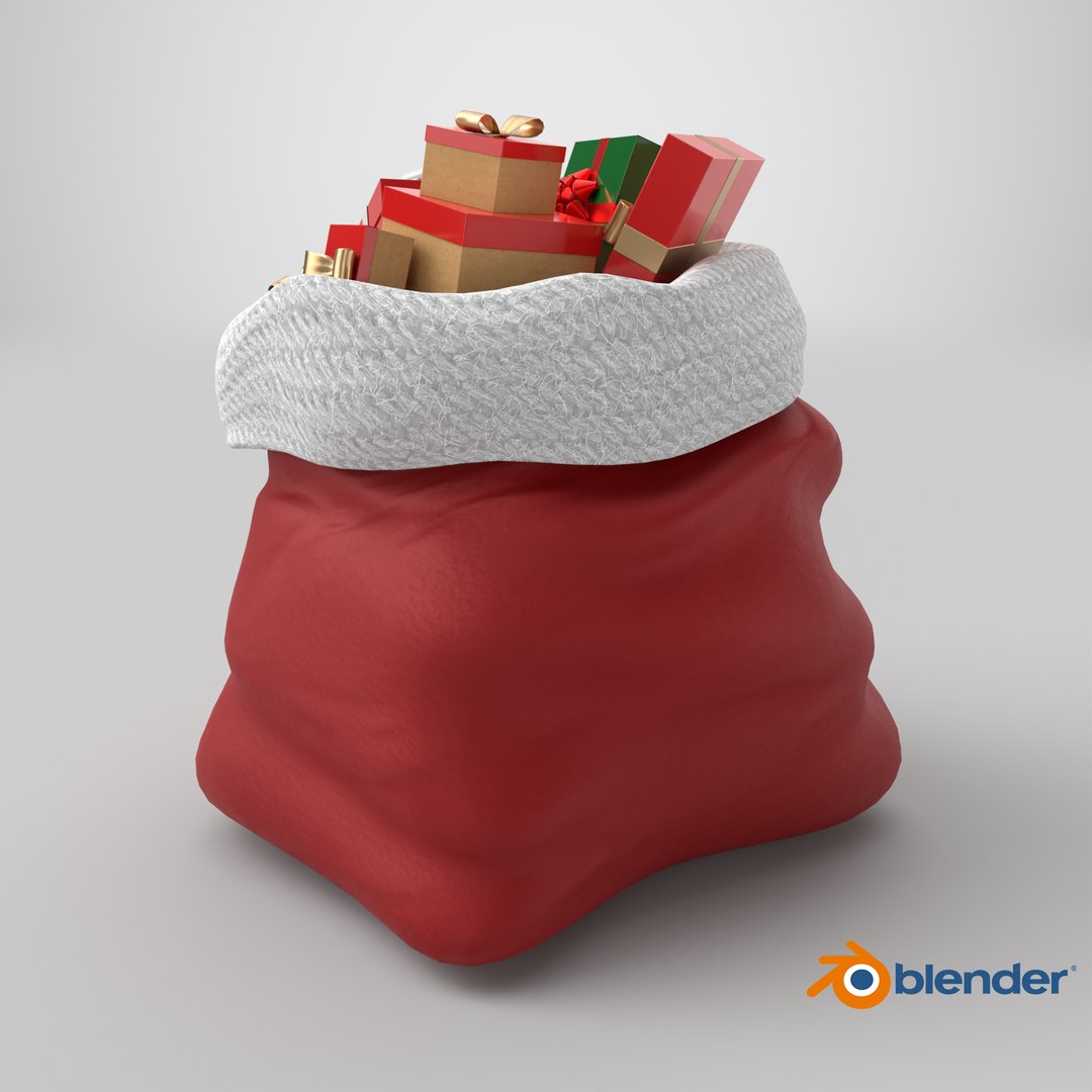 3D Model Santa Bag 3 - TurboSquid 2131852