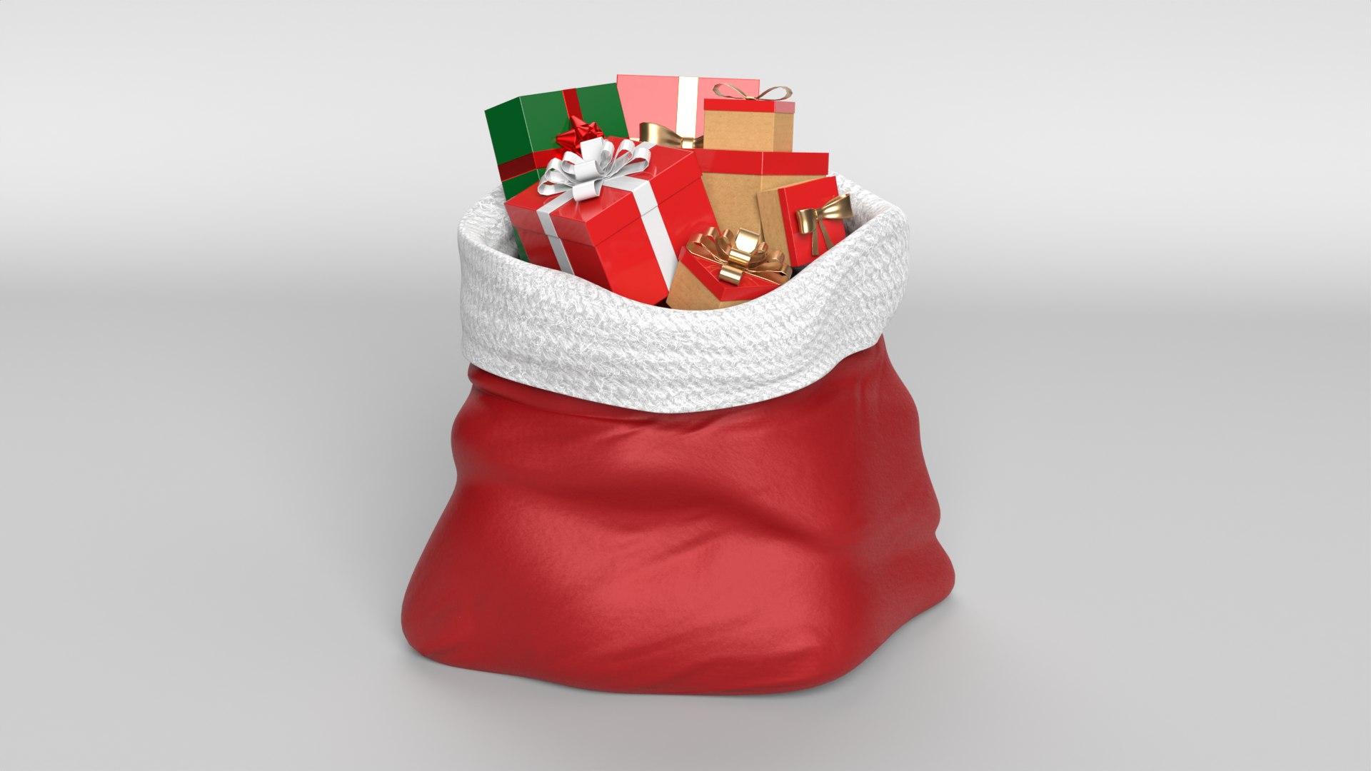 3D Model Santa Bag 3 - TurboSquid 2131852
