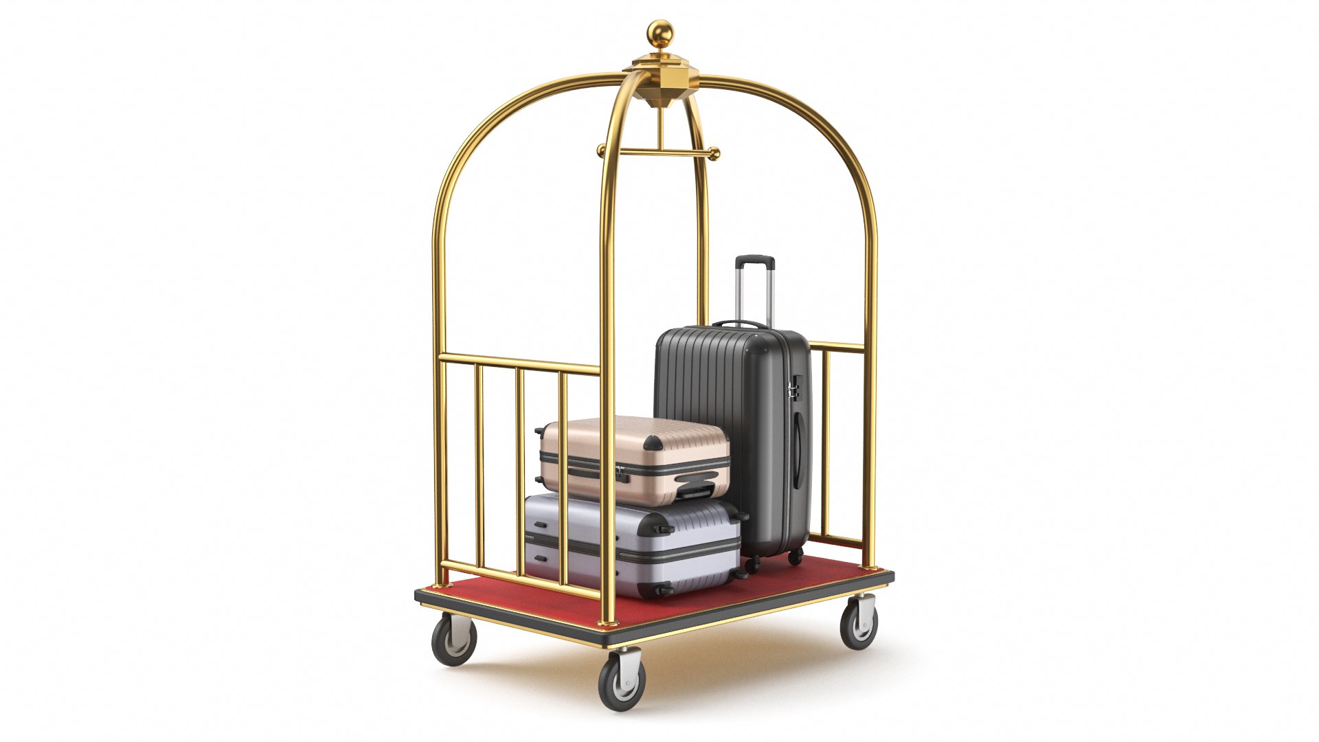 Hotel Cart Set 3D Model - TurboSquid 2316986