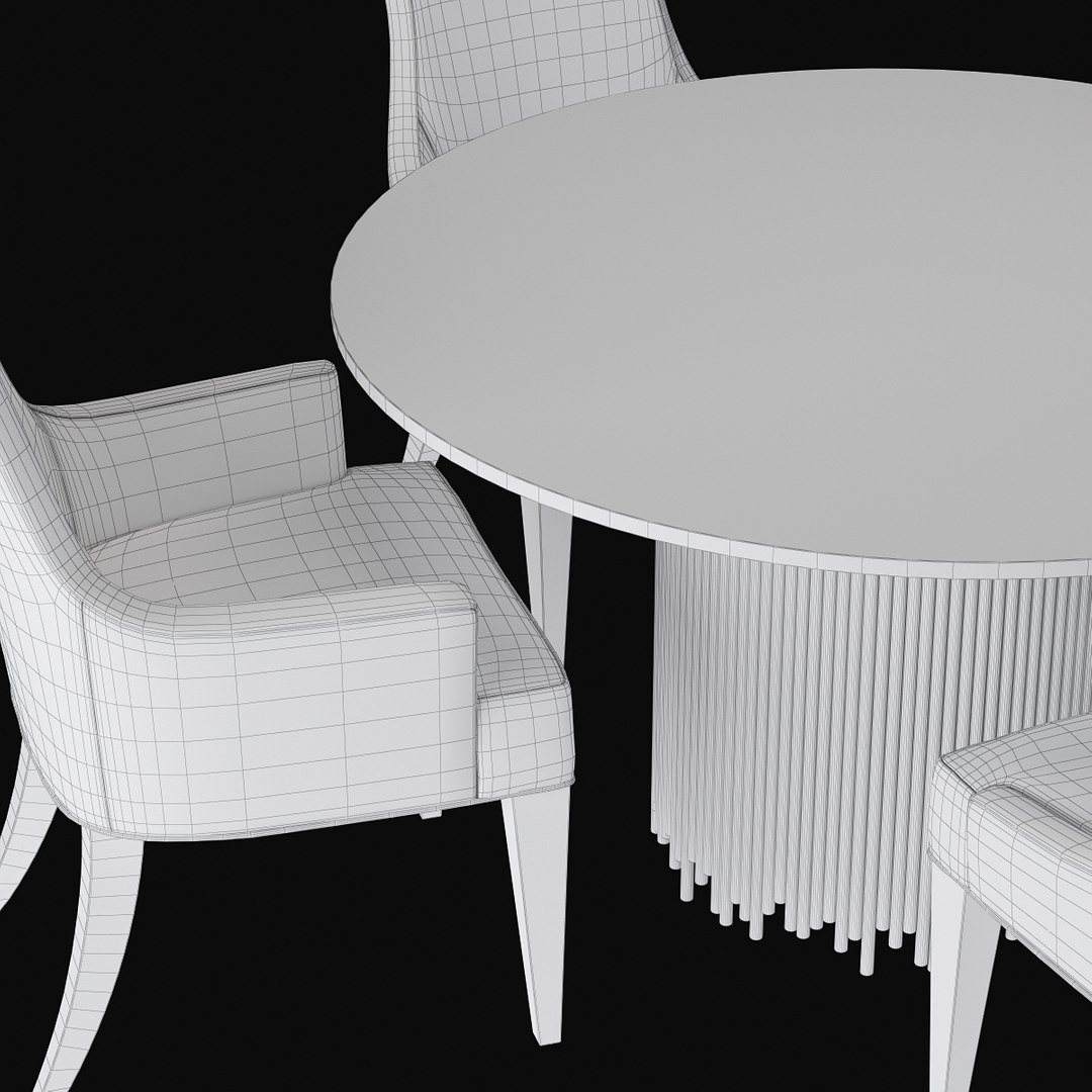 3D Calista Dining Table Model - TurboSquid 1435681