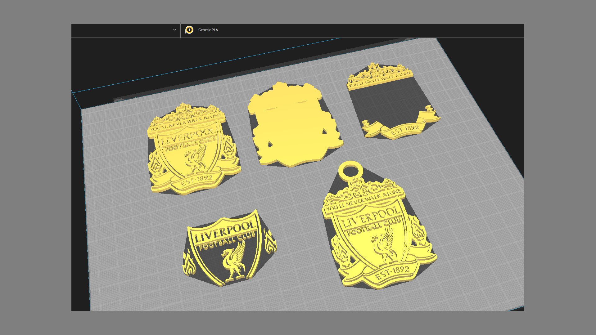 Liverpool FC Keychan Logo Printable And Renderable 3D Model ...