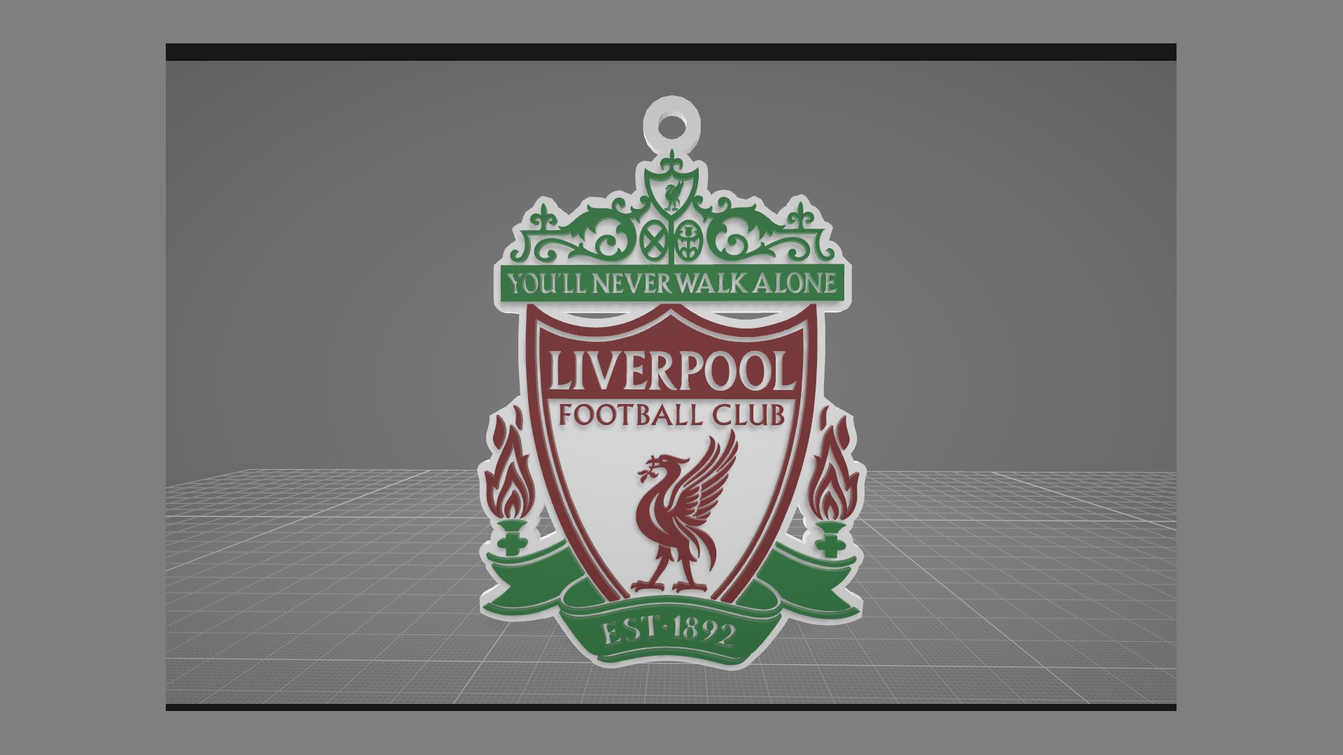 Liverpool FC Keychan Logo Printable And Renderable 3D Model ...