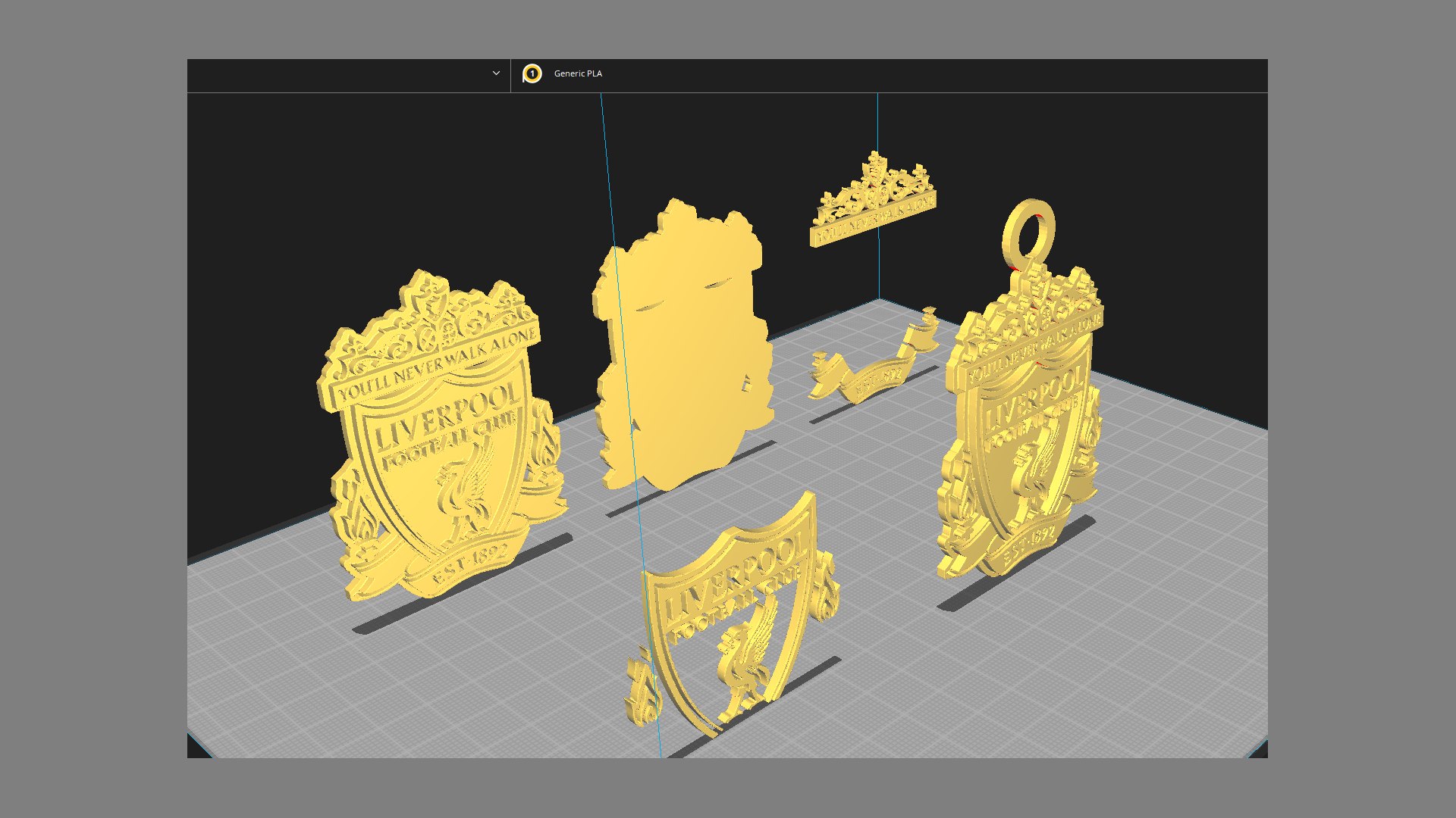 Liverpool FC Keychan Logo Printable And Renderable 3D Model ...