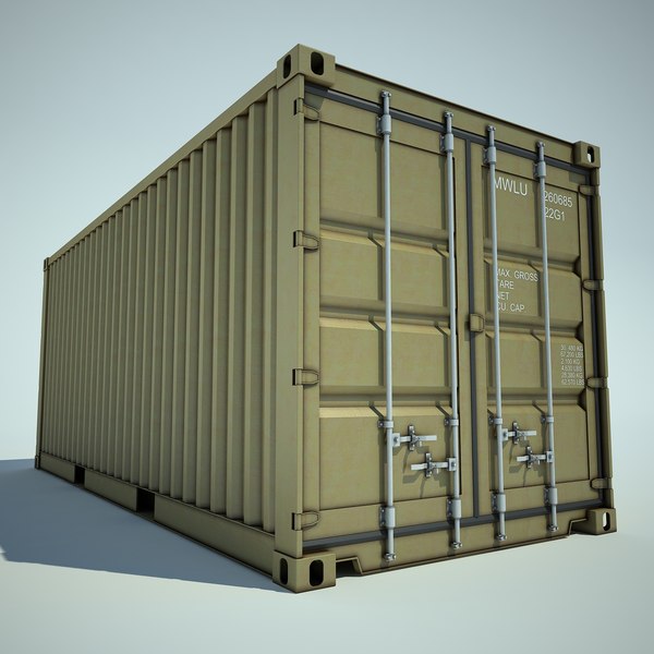 3d container cargo model