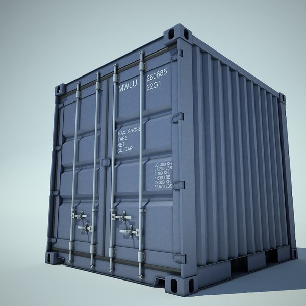 3d container cargo model