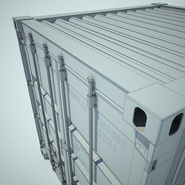 3d container cargo model
