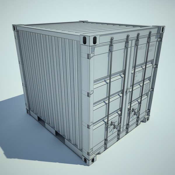 3d container cargo model