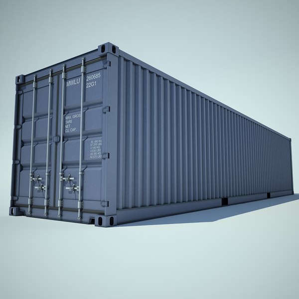 3d container cargo model