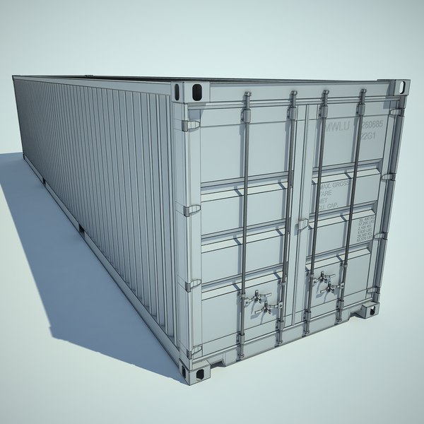 3d container cargo model