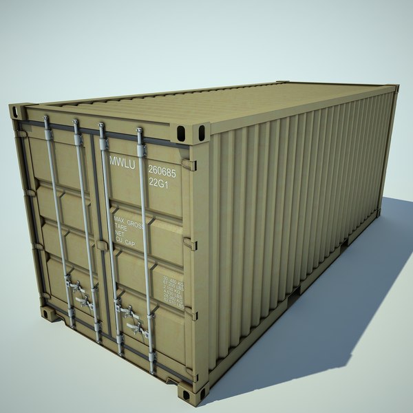 3d container cargo model