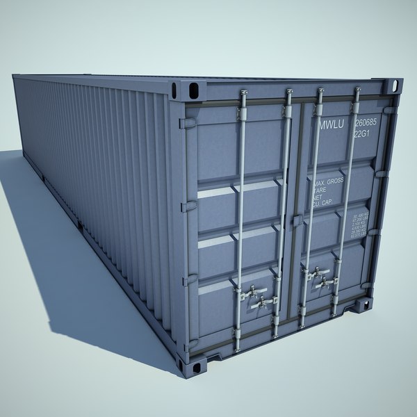 3d container cargo model