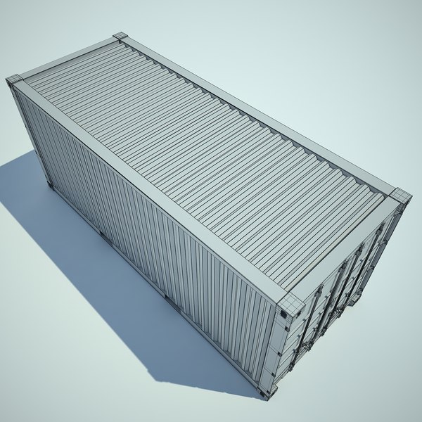 3d container cargo model