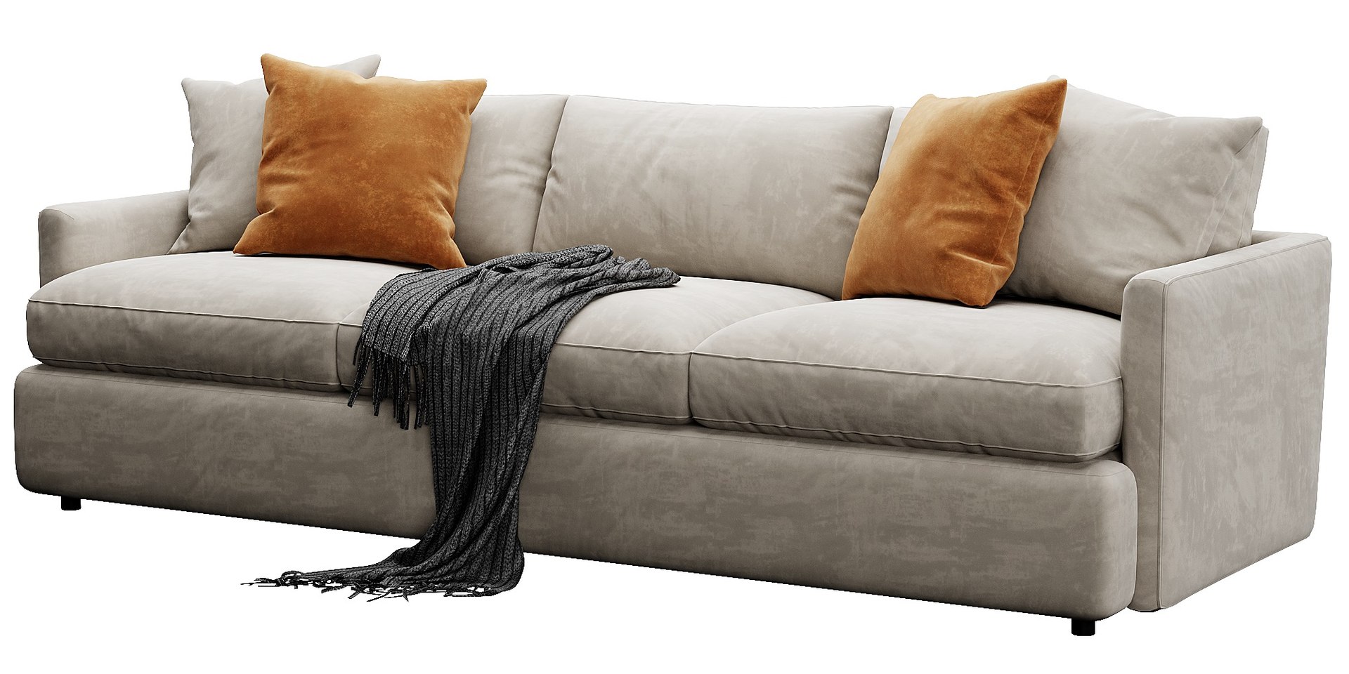 Crate And Barrel Lounge Sofa 3D Model - TurboSquid 2183076