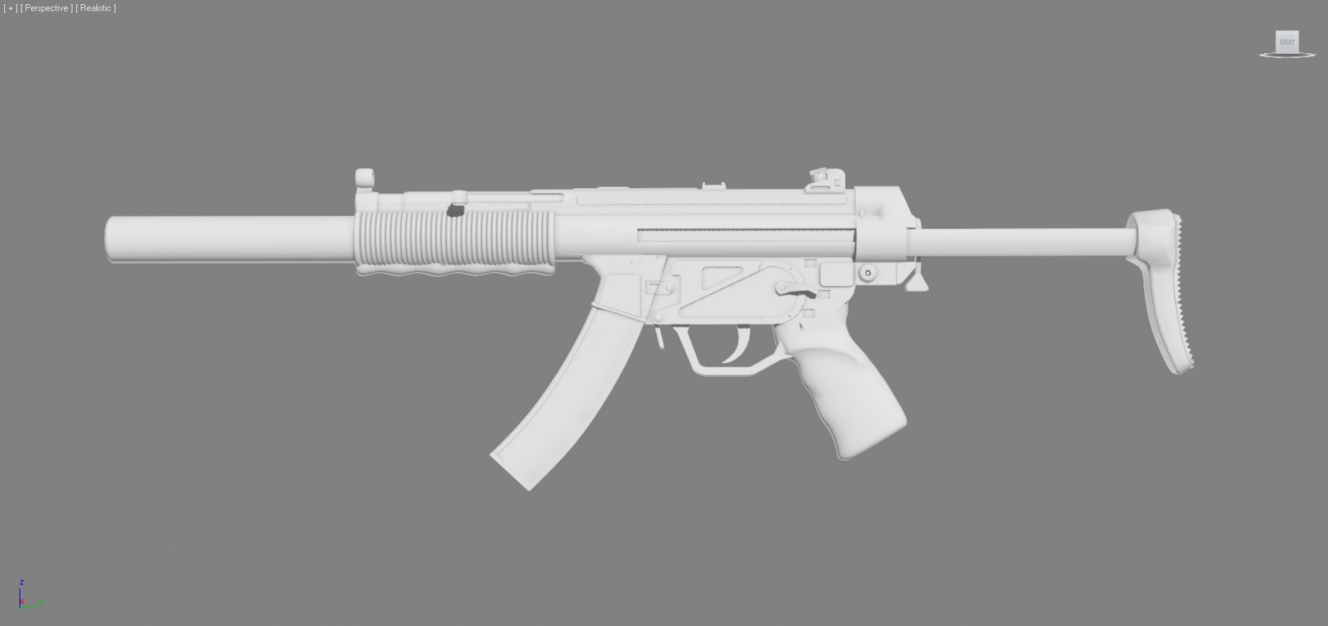 3ds Max Semi-auto Machine Gun