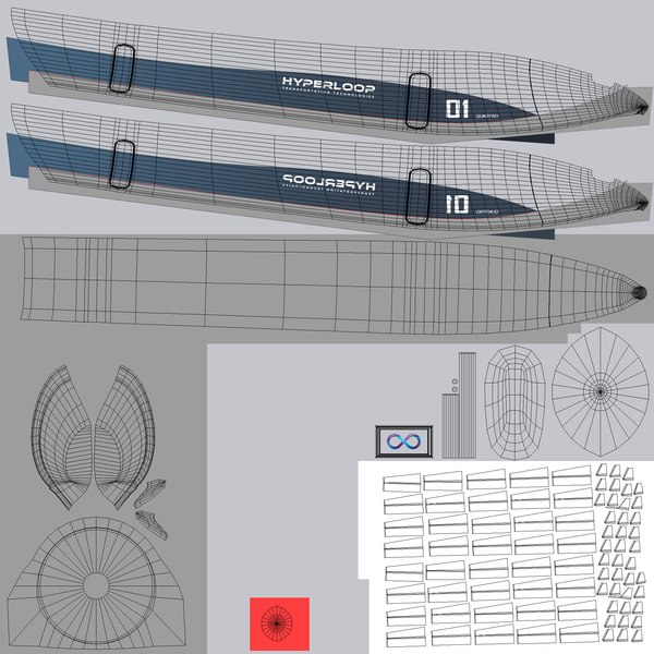 Hyperloop train 3D model - TurboSquid 1446992