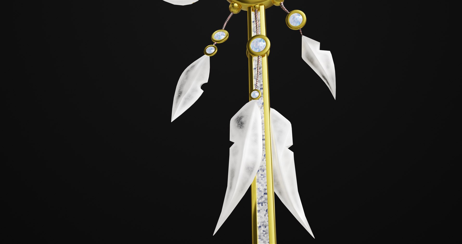 3D Fantasy Trident08 All PBR Unity UE Textures Included model ...