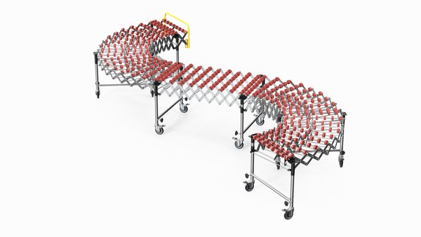 modelo 3d Folding Telescopic Roller Curved Red - TurboSquid 2079924