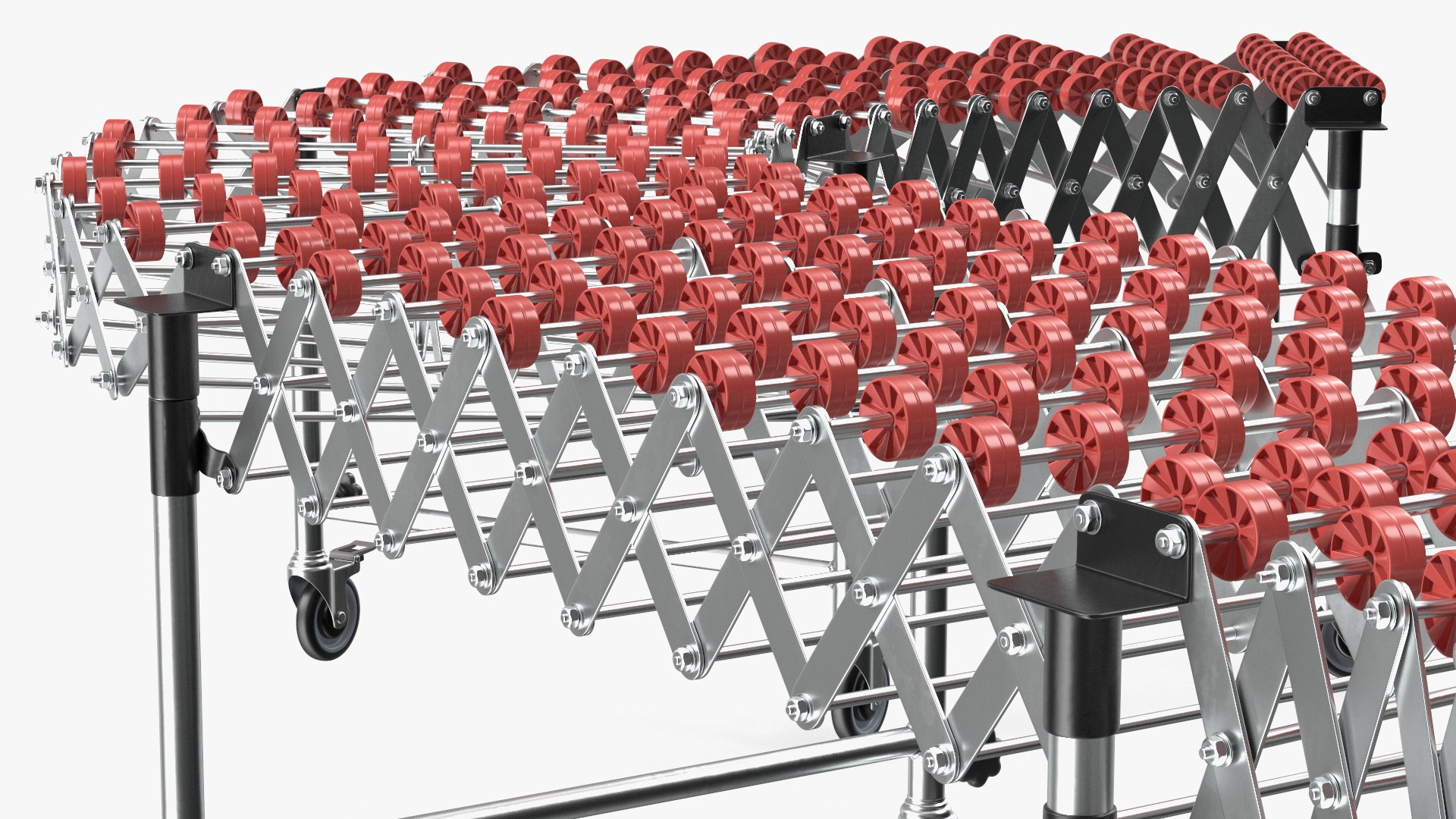 3D Folding Telescopic Roller Curved Red model - TurboSquid 2079924