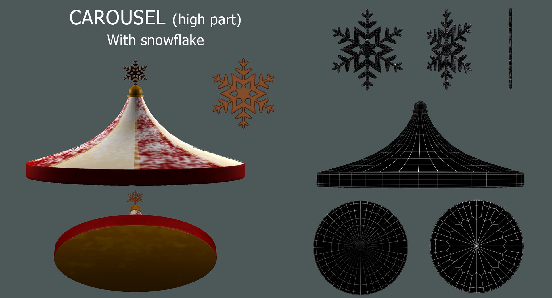 3D Christmas Carousel Model - TurboSquid 1745771