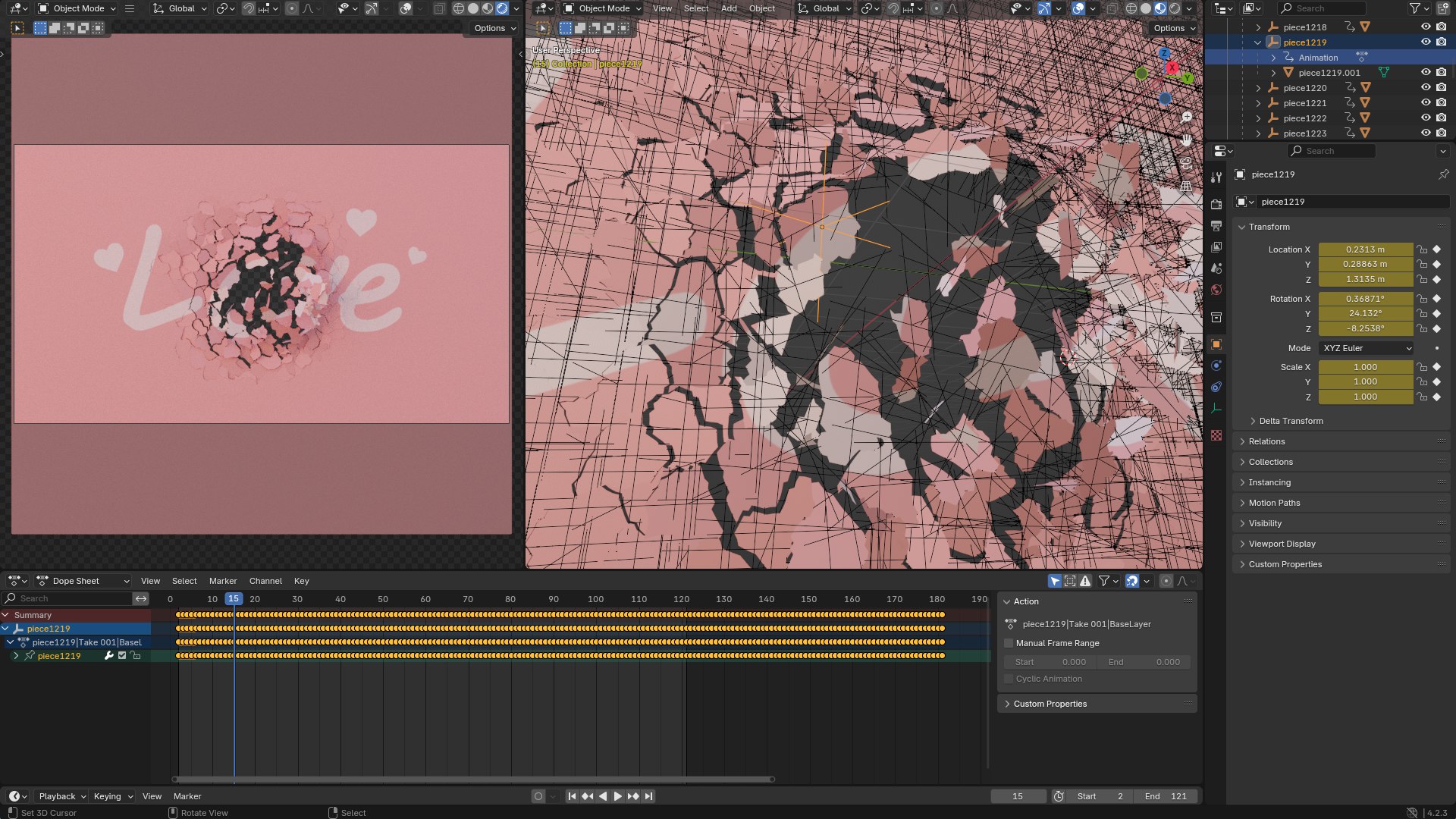 Peeling Transition Animation 1 3D - TurboSquid 2322626
