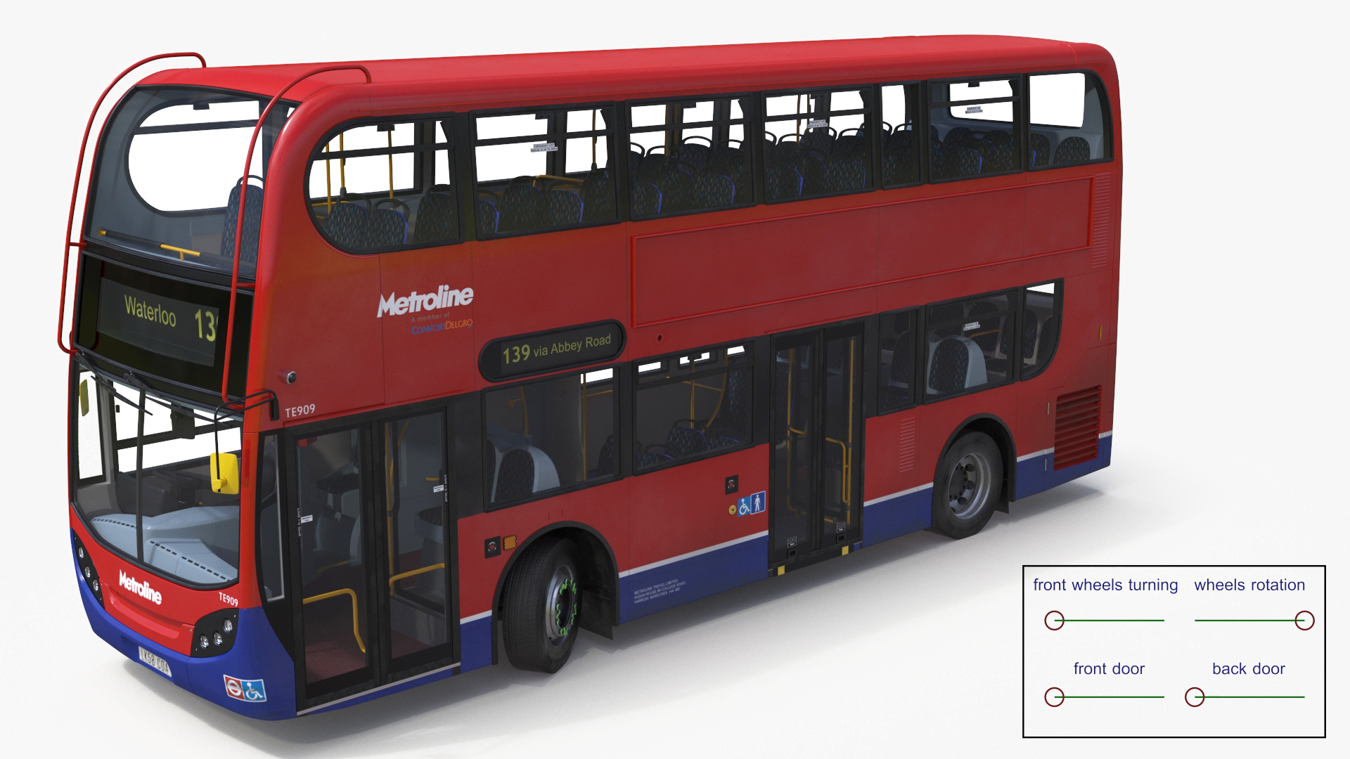 London Double Decker Bus Enviro 400 Rigged 3D Model - TurboSquid 2320895
