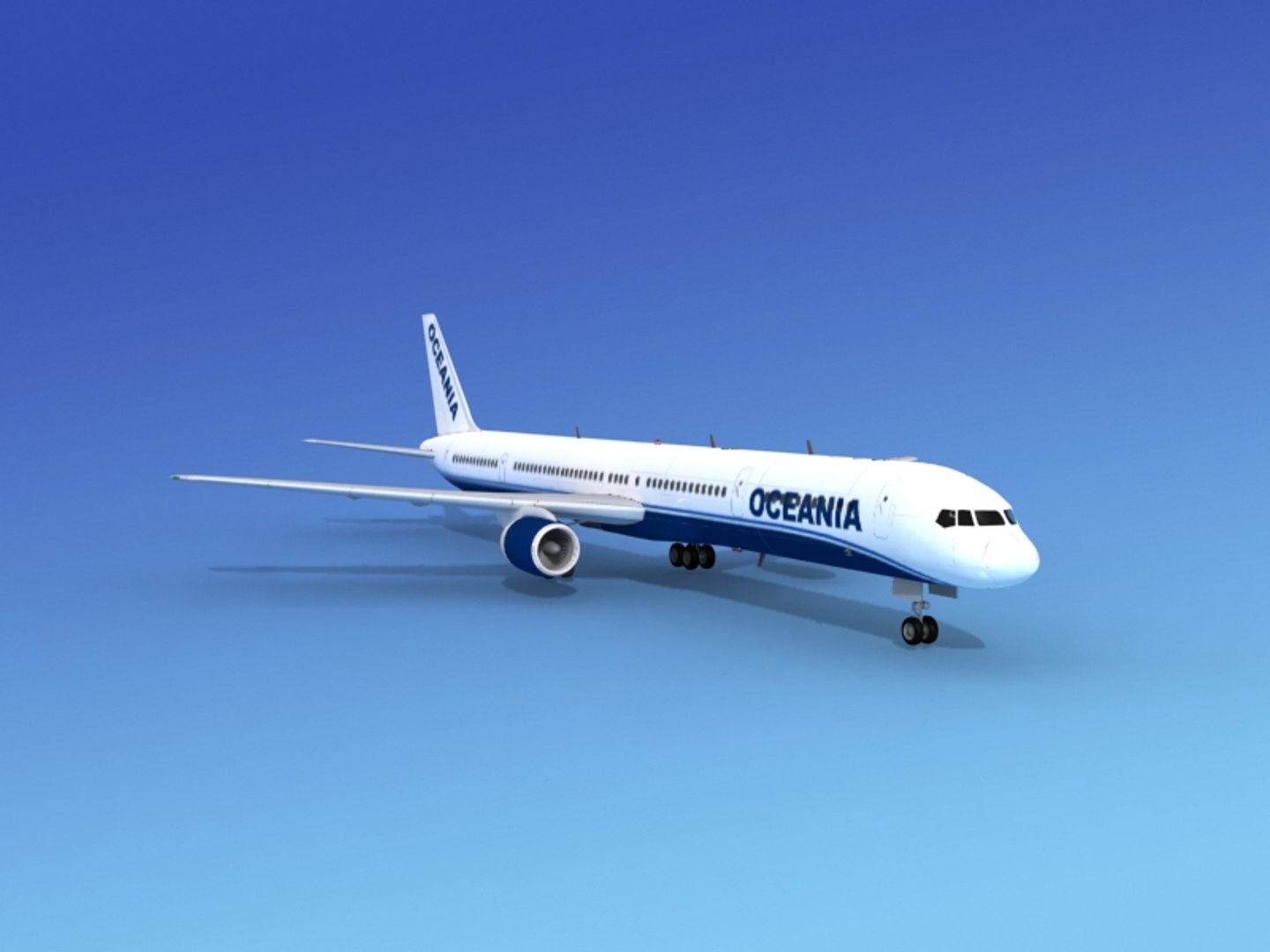 3d airline boeing 757 757-300 model