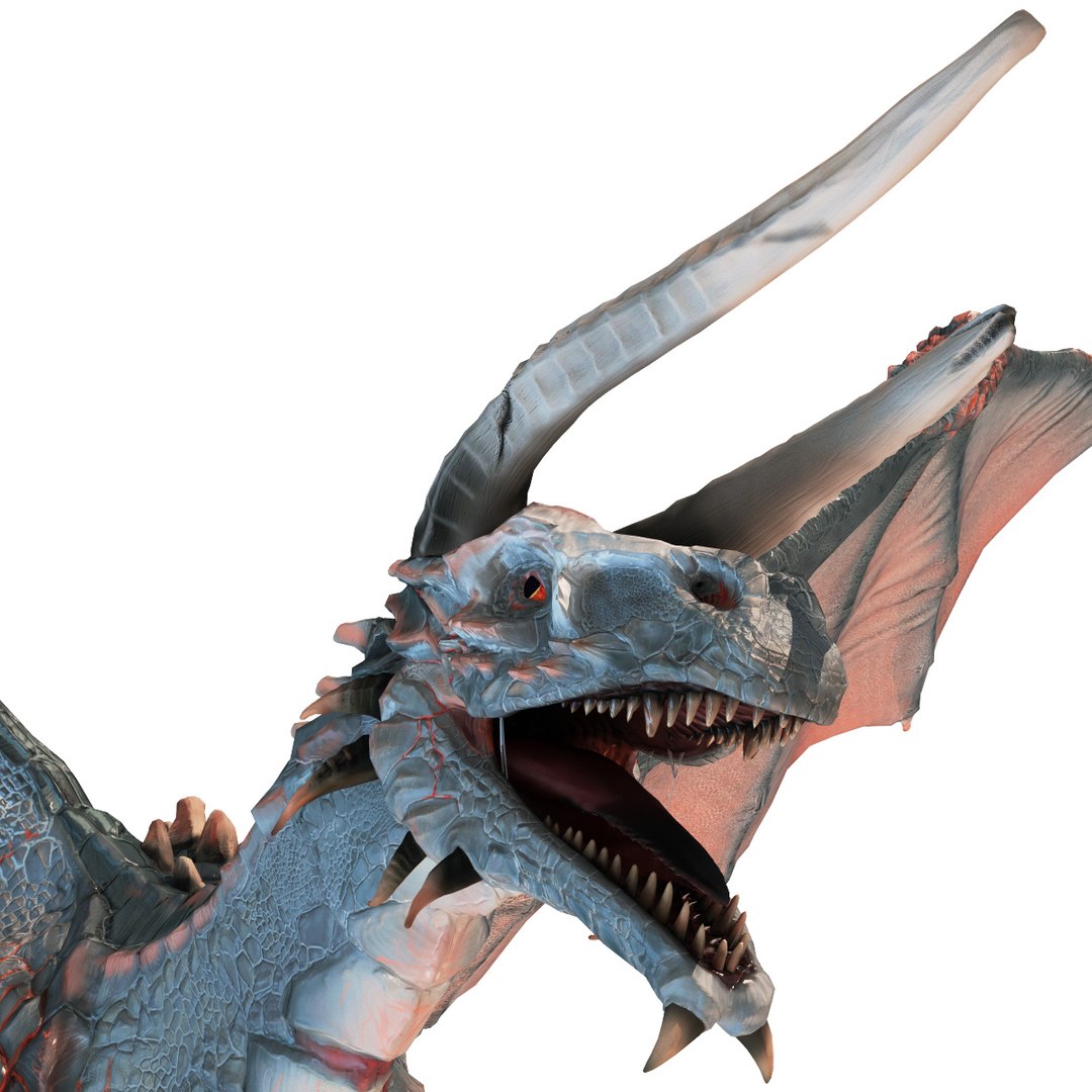 realistic volcano dragon pose 3d model