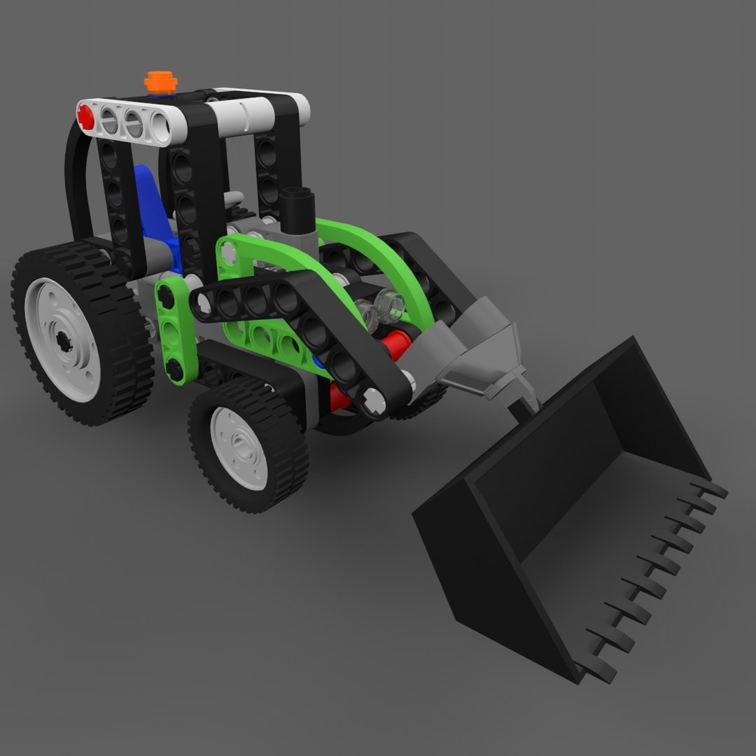 3d lego technic tractor model
