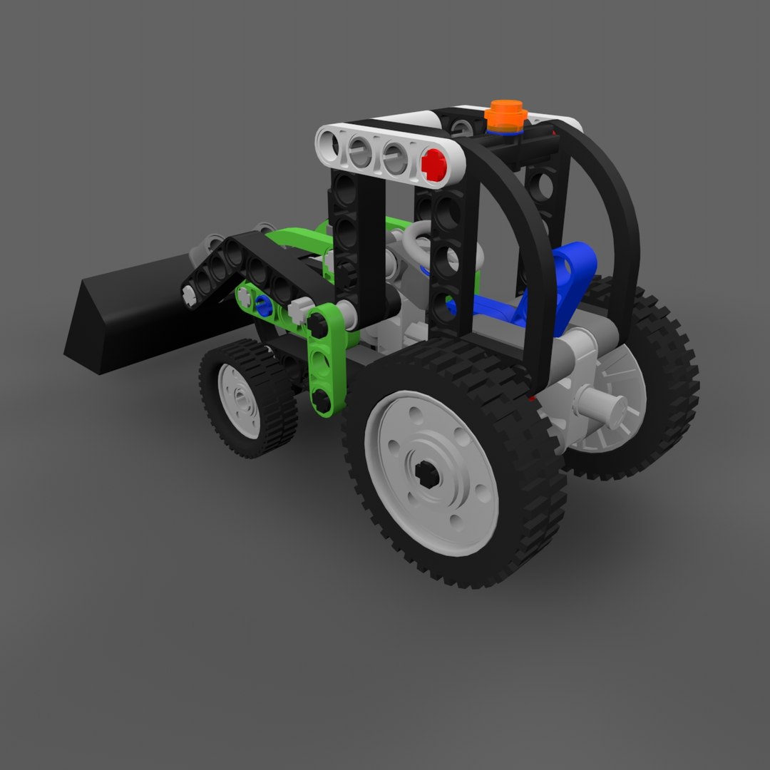 3d lego technic tractor model