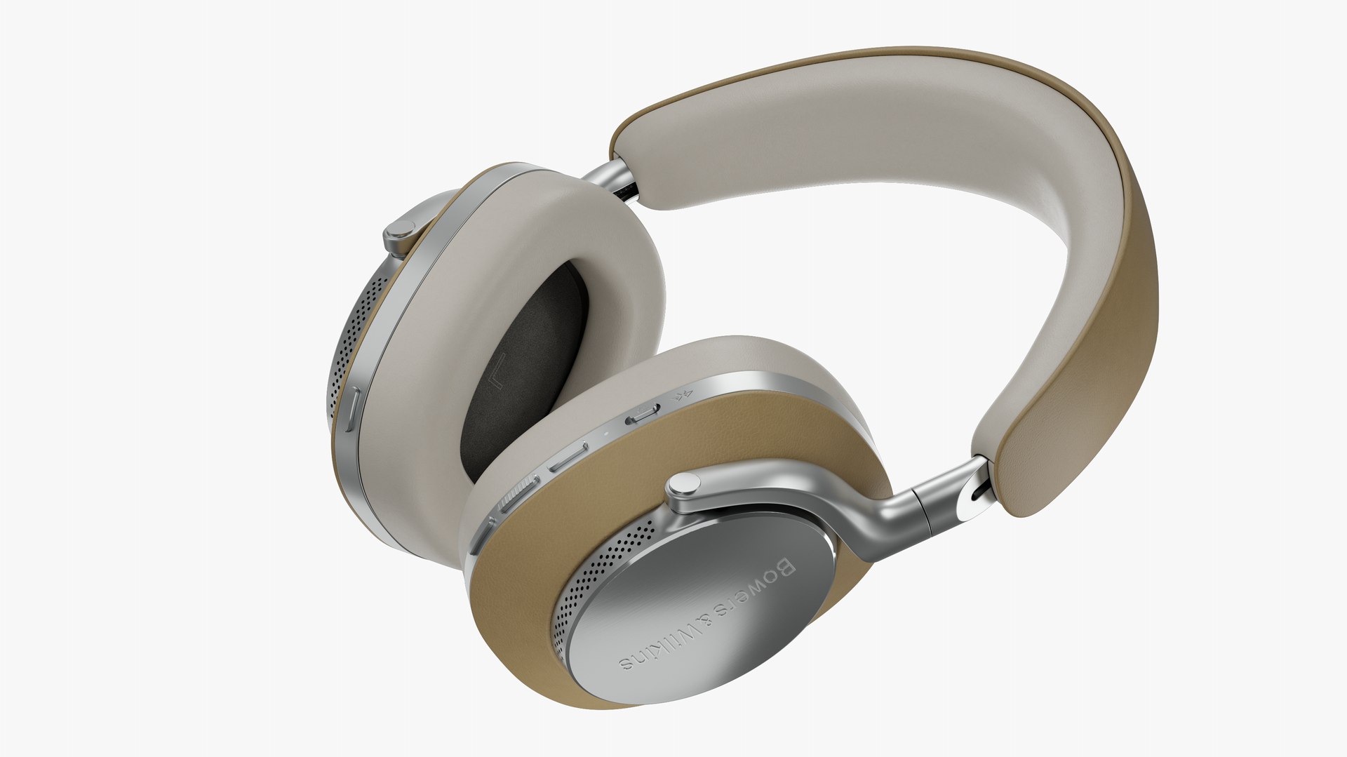 Headphone Bower And Wilkins Px8 Tan Leather 3D - TurboSquid 2017486