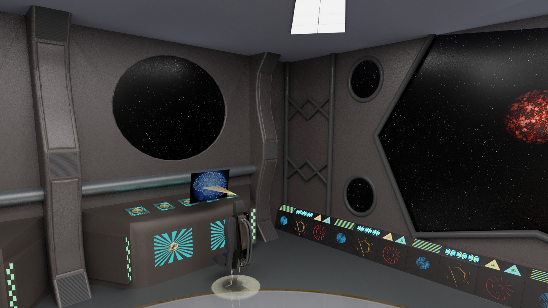 3D Starship Command Center - TurboSquid 1378453