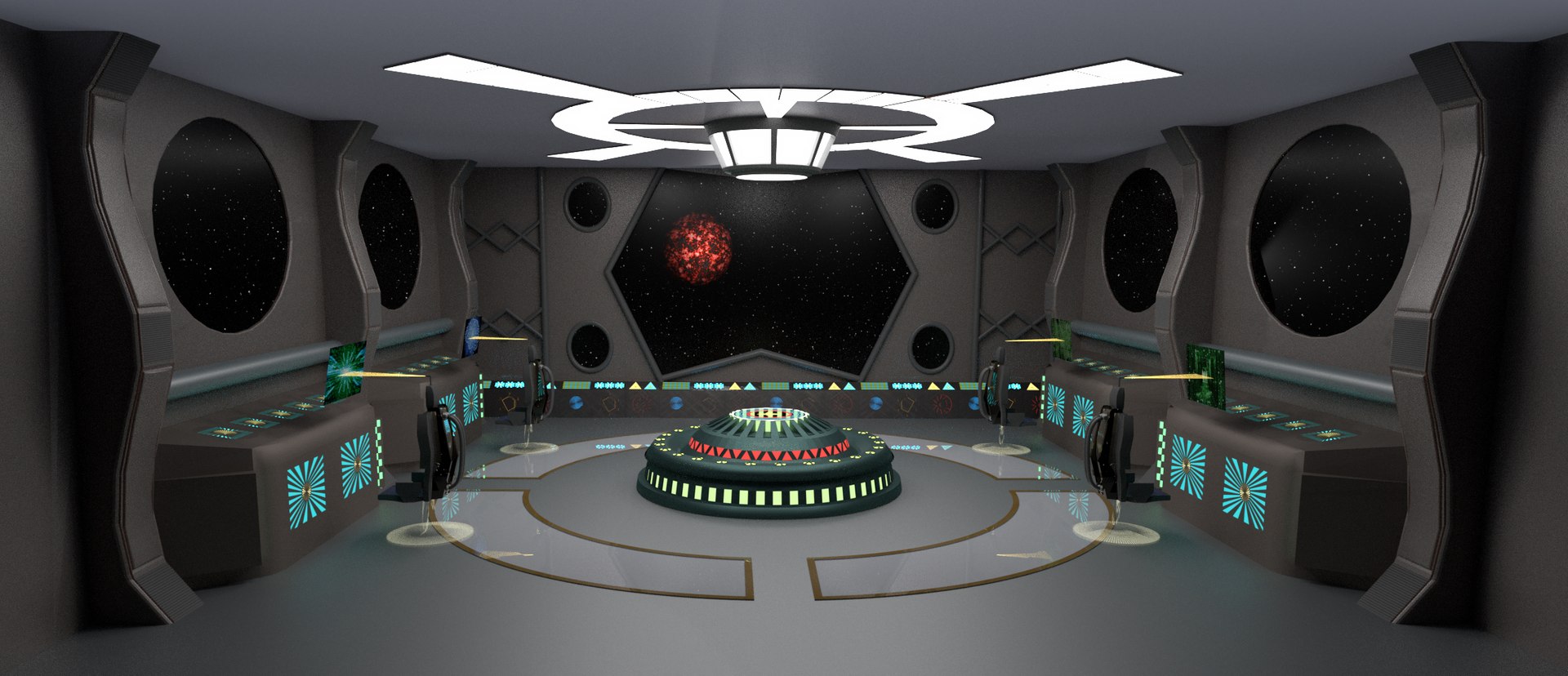 3D Starship Command Center - TurboSquid 1378453