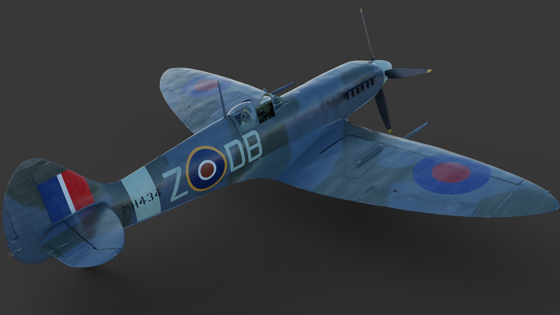 Supermarine Spitfire Mk IX PBR 3D Model - TurboSquid 2165571